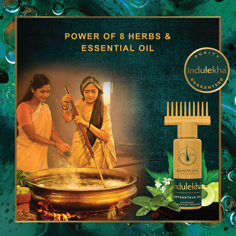 Indulekha Svetakutaja Oil & Shampoo - Reduces Dandruff