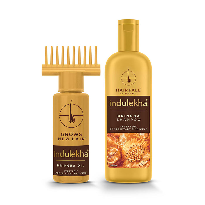 Indulekha Bringha: Oil 50ml + Shampoo 200ml