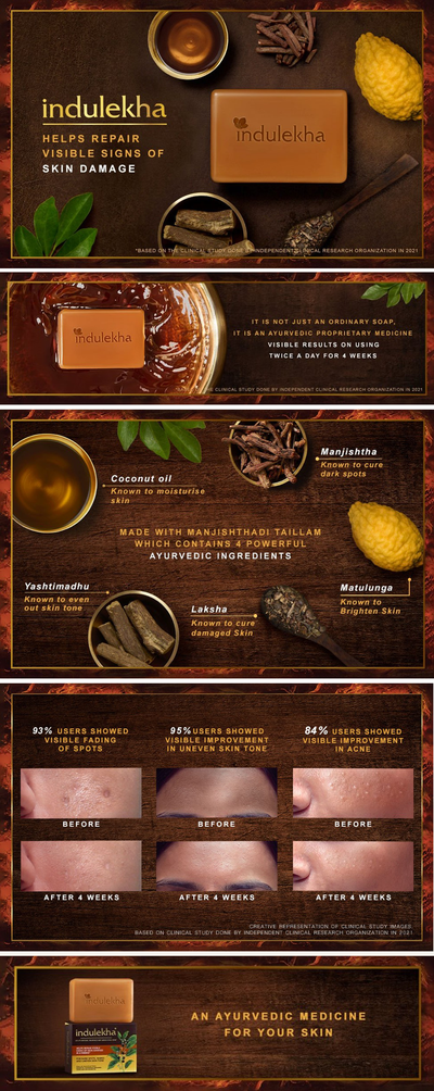 Indulekha Ayurvedic Soap 100g (Pack of 3)