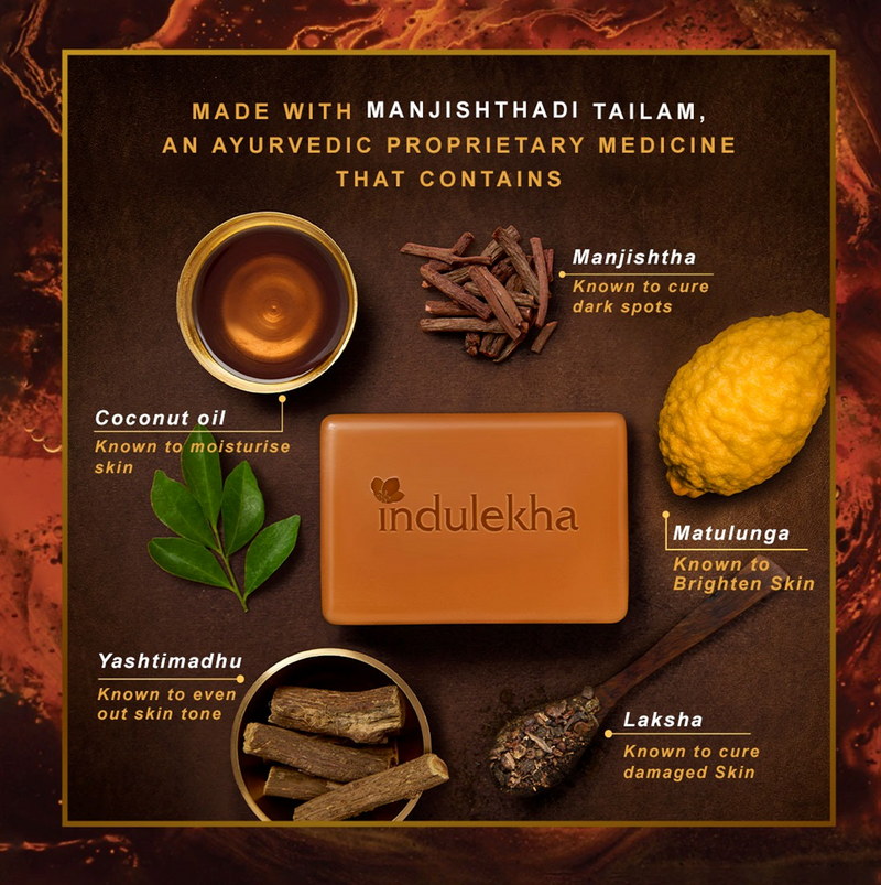 Indulekha Ayurvedic Soap 100g (Pack of 3)